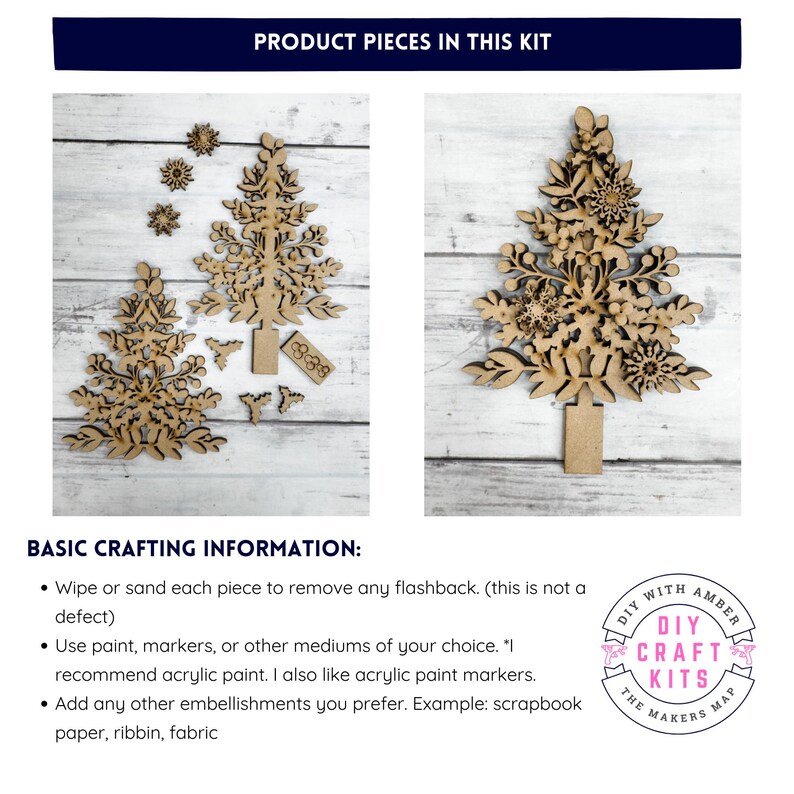Winter Tree Insert for Interchangeable Spindle Base | DIY Craft Kit ...