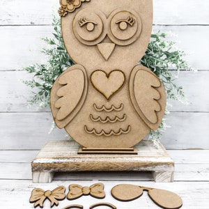 Big Standing Owl DIY Kit | Valentine's Day Owl Craft Kit | Paint Your ...
