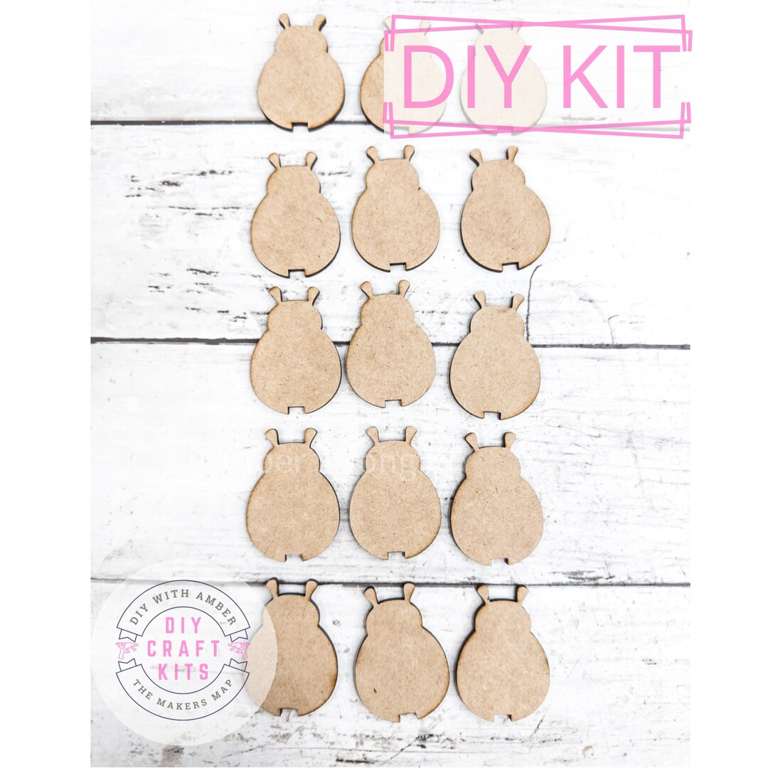 Mini Lady Bug Wood Shapes Set | Wood Cutouts | Ladybug Decor | Lady Bug ...