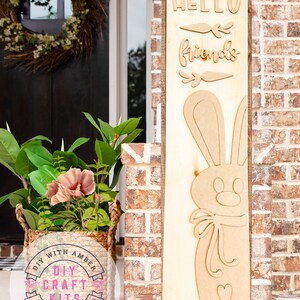 Hello Friends Easter Bunny Porch Leaner Add on Pieces DIY Craft Kit ...