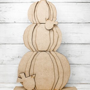 Stacked Pumpkins DIY Craft Kit | Standing Pumpkin | Wooden Fall Decor ...