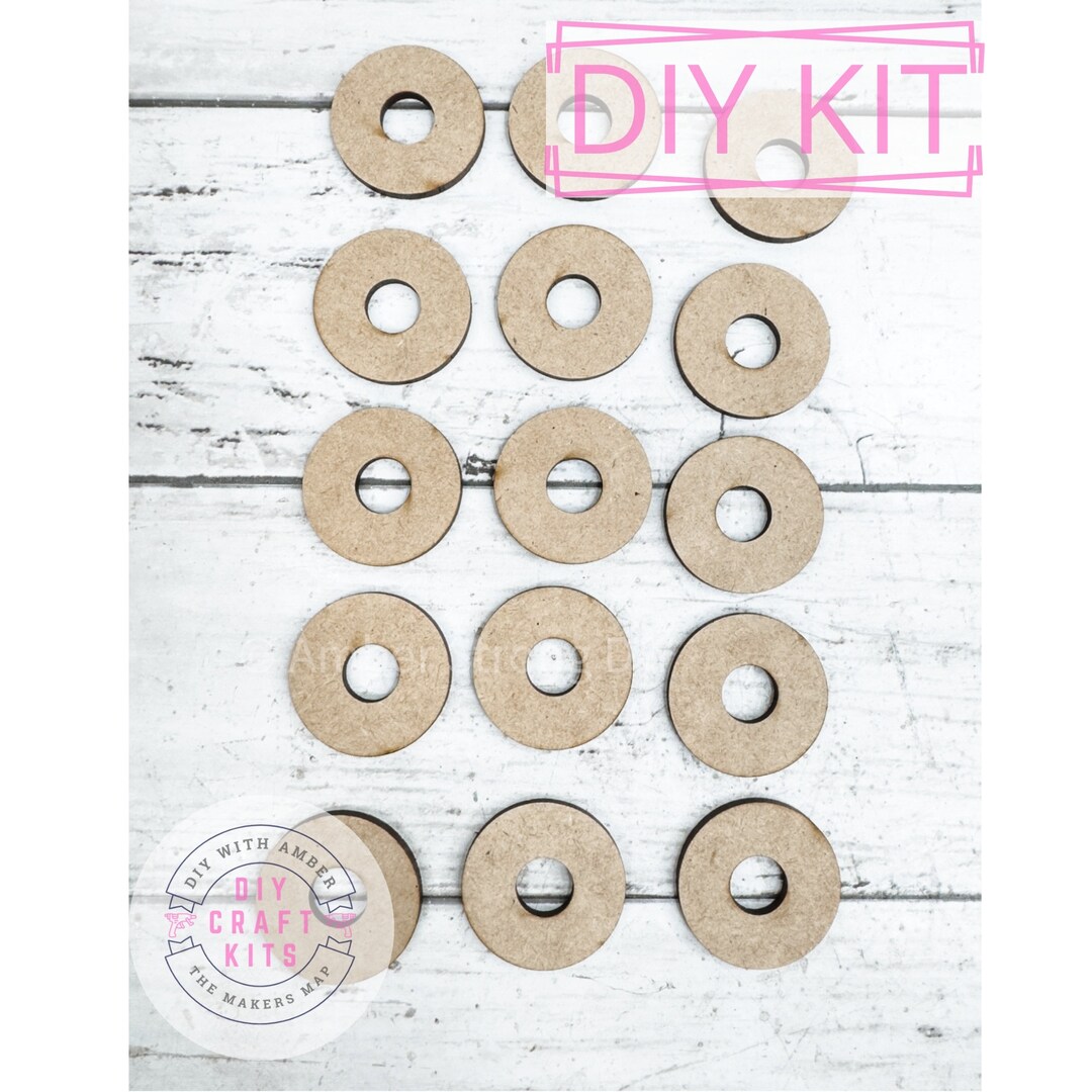 Mini Washers | Wheels Wood Shapes Set | Circle With Hole | Wooden ...