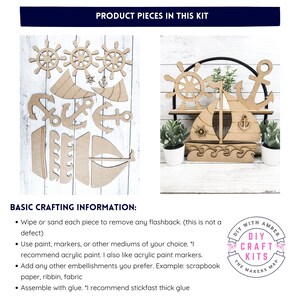 Sailboat Anchor and Captains Wheel DIY Kit | Nautical Decor | Coastal ...