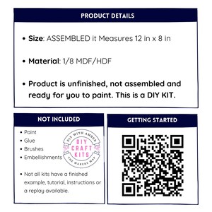 Farmhouse Barn Interchangeable Box Base DIY Craft Kit Rustic Decor ...