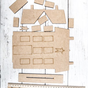 8 Window Saltbox House Shelf Sitter DIY Kit | Primitive Saltbox ...