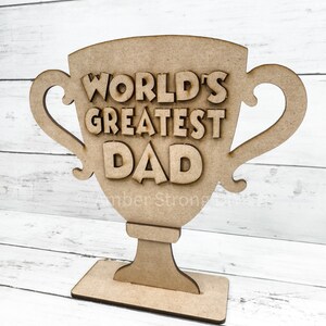 Worlds Greatest Dad Trophy DIY Kit | Dad Gift | Fathers Day Present ...