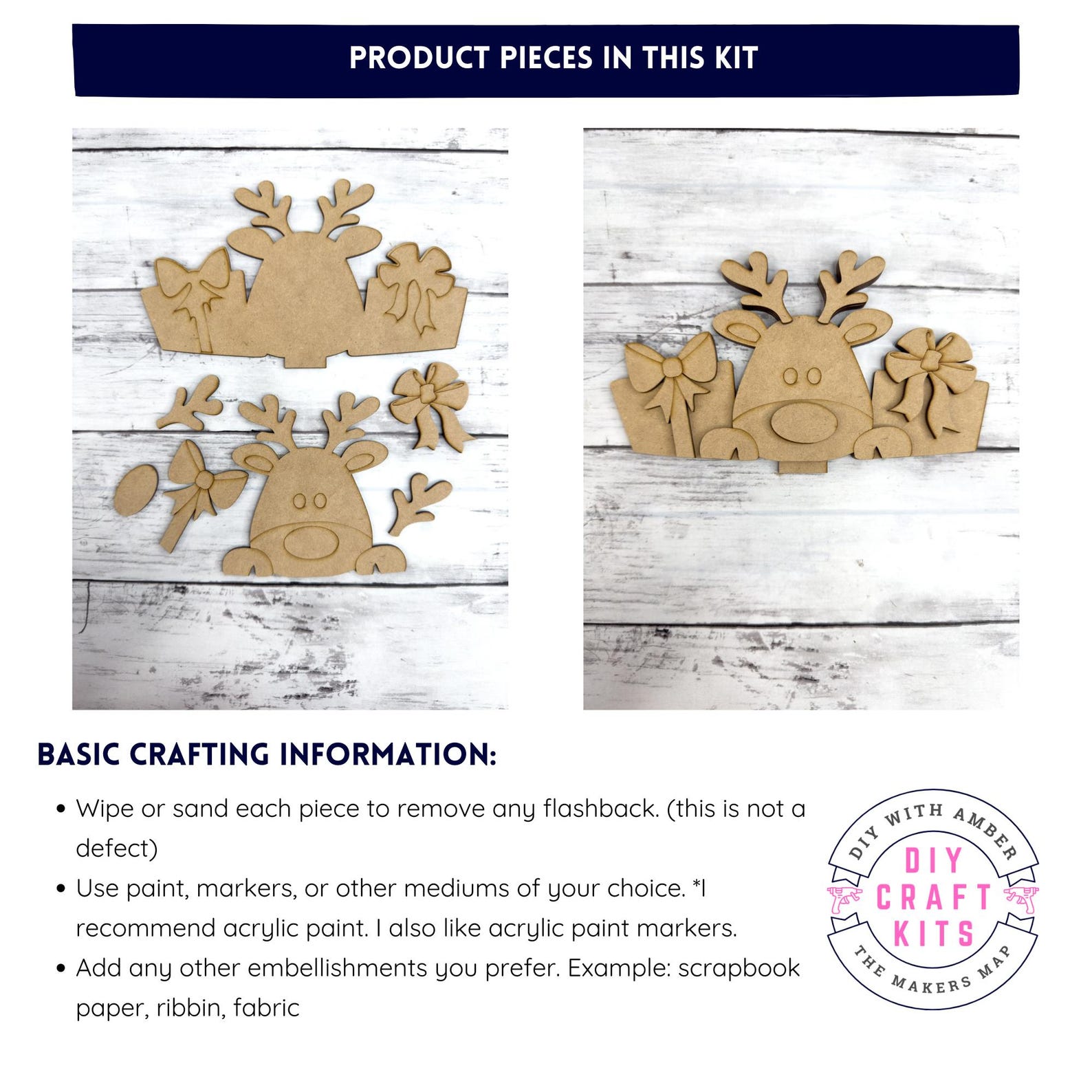 Reindeer Presents Slot Insert for Interchangeable Slot Bases DIY Craft ...