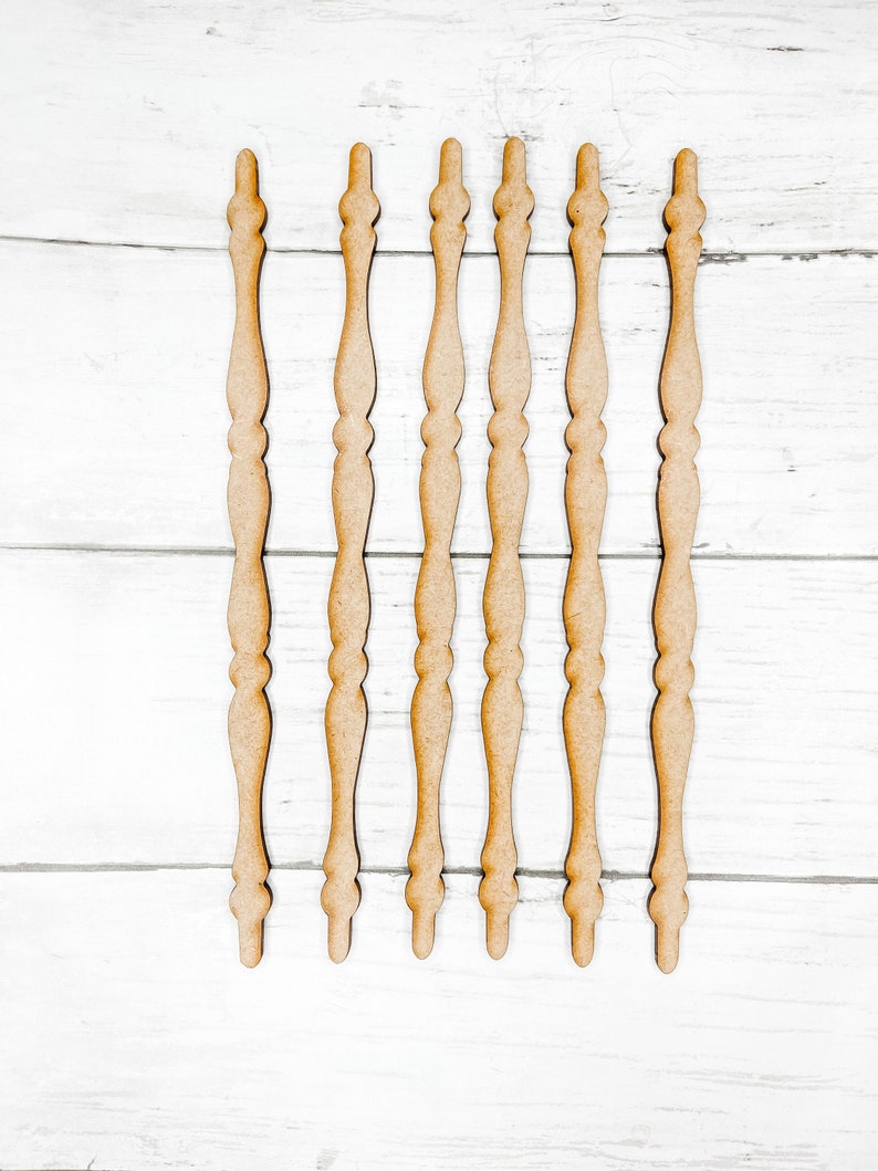 Set of 11 Spindles DIY Kit | Everyday Decorative Craft | Wood Craft Kit ...