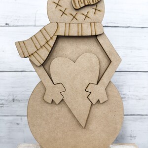 Heart Snowman DIY Kit | Valentine's Day Winter Snowman Craft | Paint ...