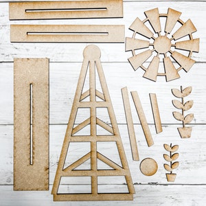 Windmill DIY Kit | Farmhouse Decor | Everyday Decorative Craft | Wood ...