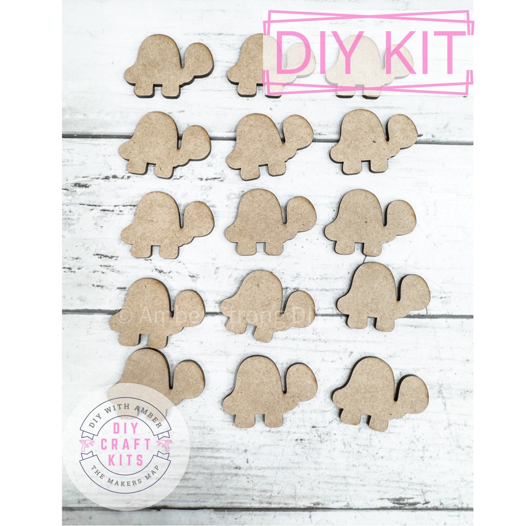 Mini Turtle Wood Shape Set | Nature Wood Cutouts | Turtle Decor ...