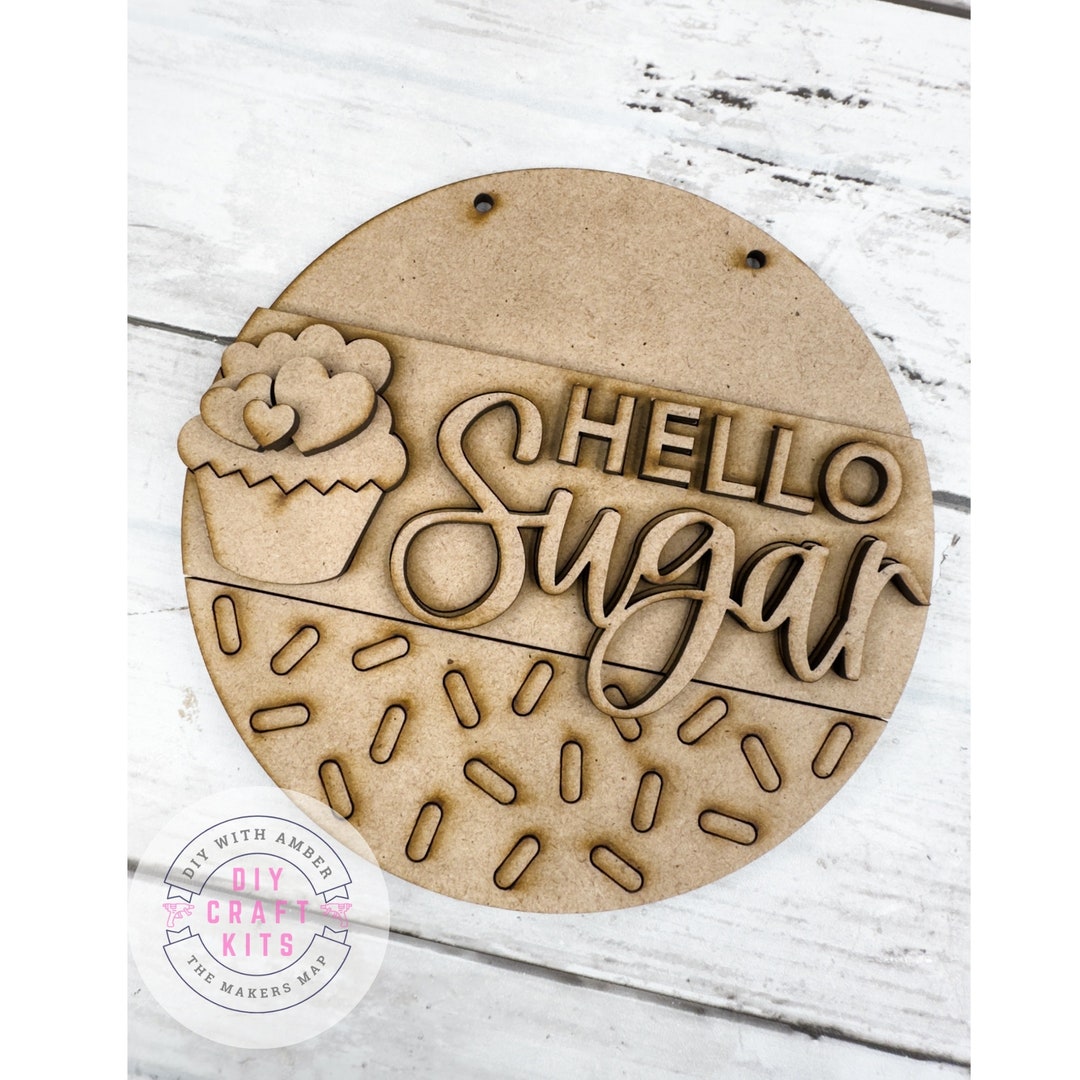5 in Hello Sugar Sign DIY Kit | Valentine's Day Paint Activity | Ck0806 ...