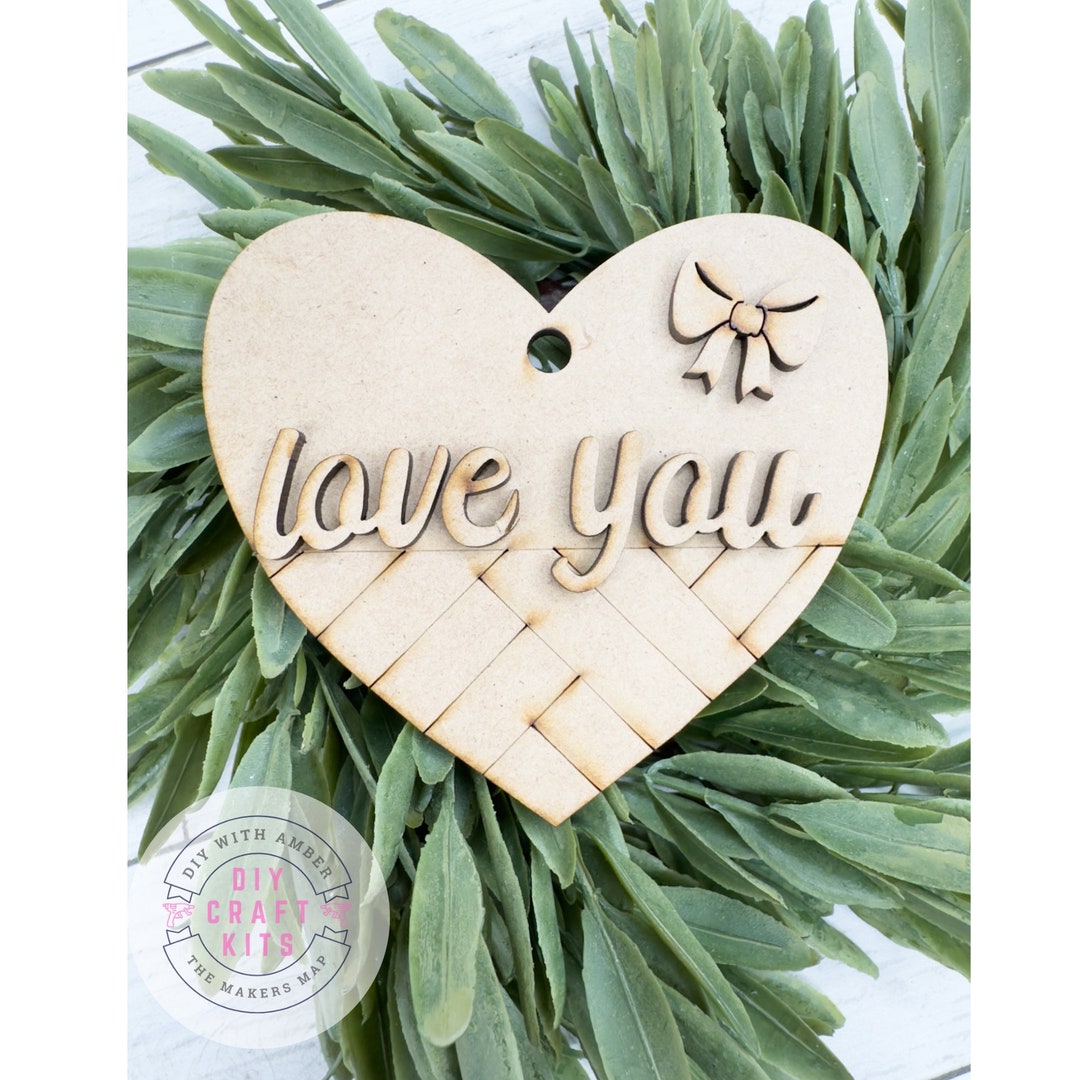 Love You Gift Tag Ornament DIY Kit | Love You Valentine Tag | Valentine ...