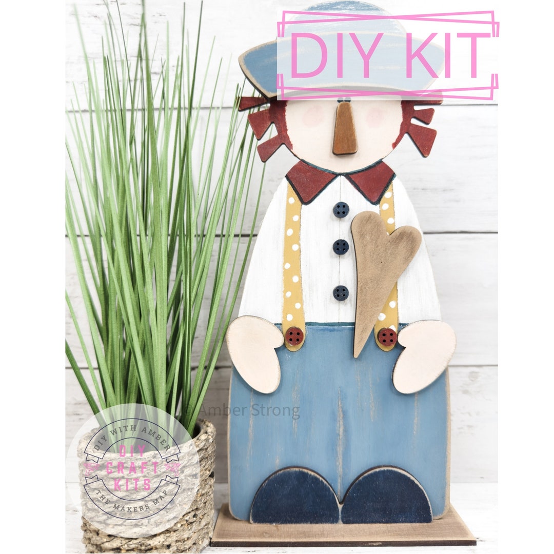 Wood Rag Doll Boy DIY Craft Kit | Raggedy Primitive | Folk Art Home ...