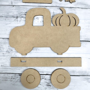 Little Fall Truck DIY Craft Kit | Farmhouse Autumn Wood Blank Shelf ...