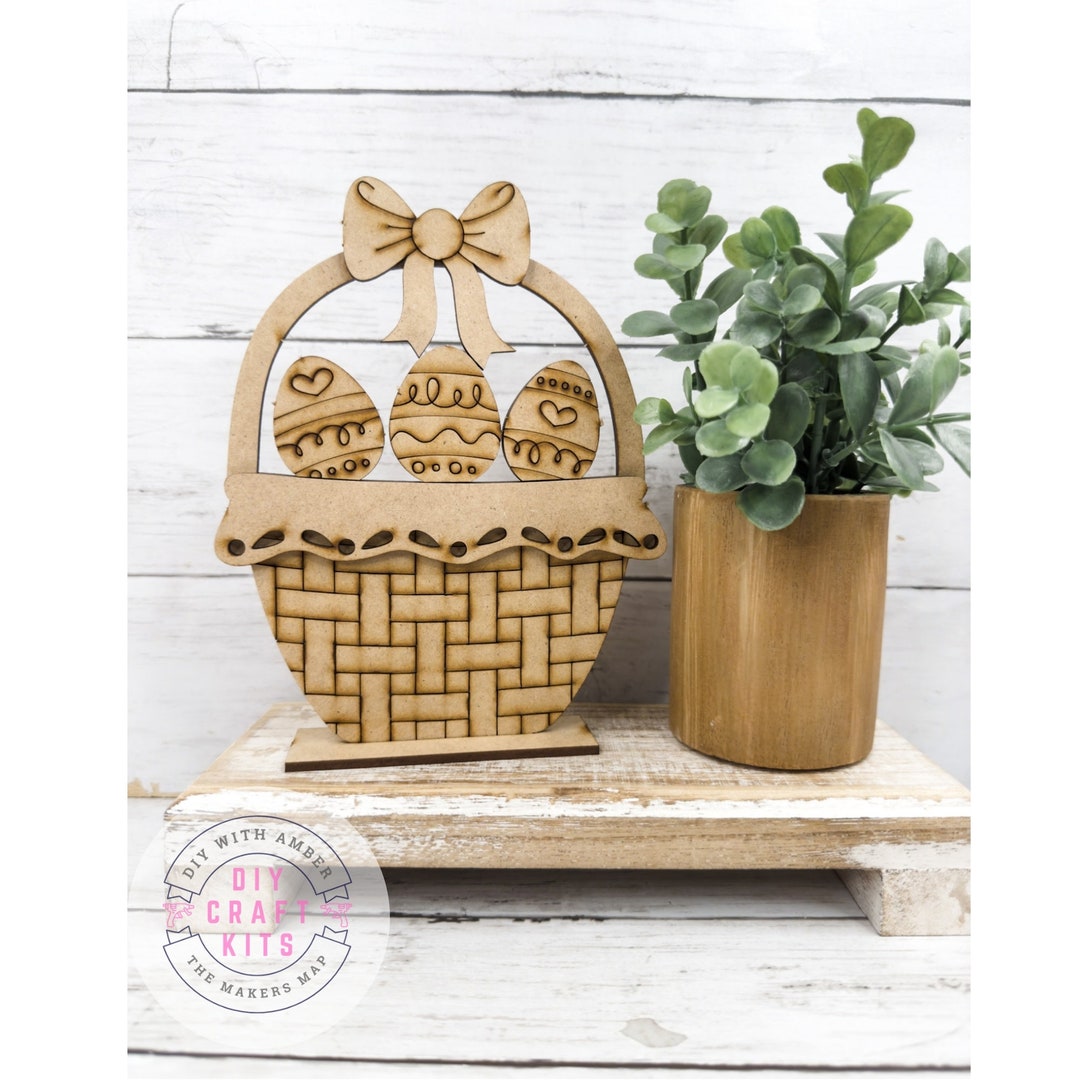 Build an Easter Basket Kids Adult DIY Kit | Easter Craft Kit Paint ...