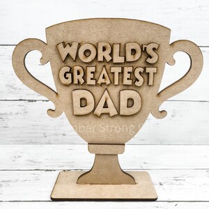 Worlds Greatest Dad Trophy DIY Kit | Dad Gift | Fathers Day Present ...