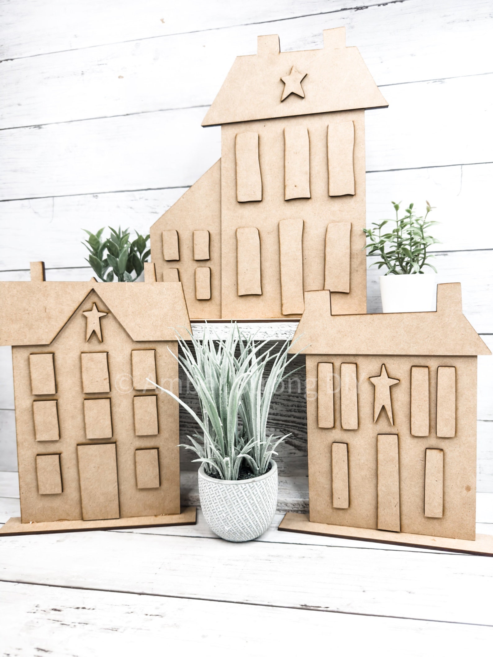 Saltbox House Side Story Shelf Sitter DIY Kit | Primitive Saltbox ...