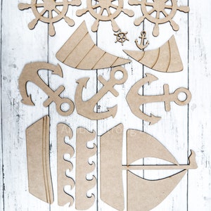 Sailboat Anchor and Captains Wheel DIY Kit | Nautical Decor | Coastal ...