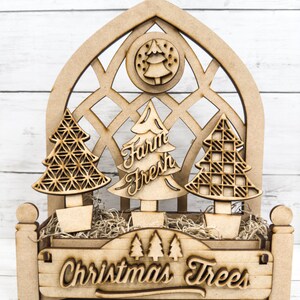 Christmas Trees Insert DIY Craft KIT Interchangeable Box Bases | Xmas ...