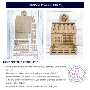 Shop Store Interchangeable Box Base DIY Craft Kit | Rustic Decor Wooden ...