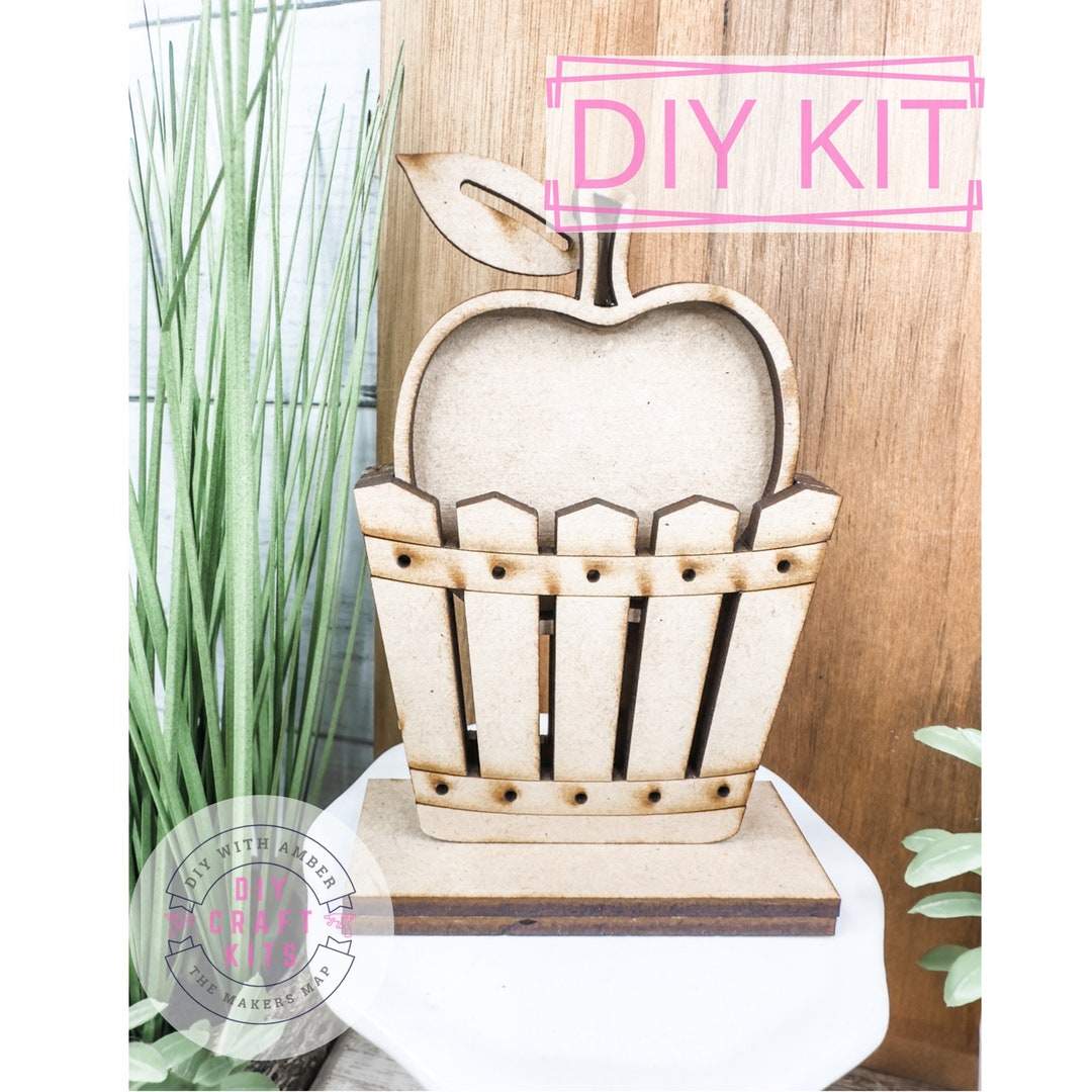 Mini Apple in Bushel Basket DIY Kit | Miniature Shelf Sitter ...
