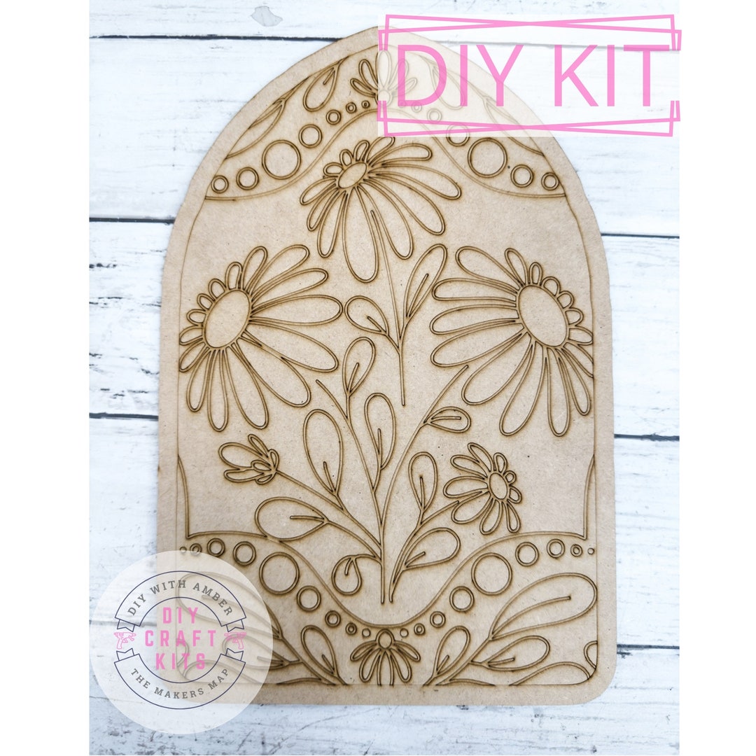 Arch Mandala Flower Scene Coloring Board | Adult Coloring Activity DIY ...