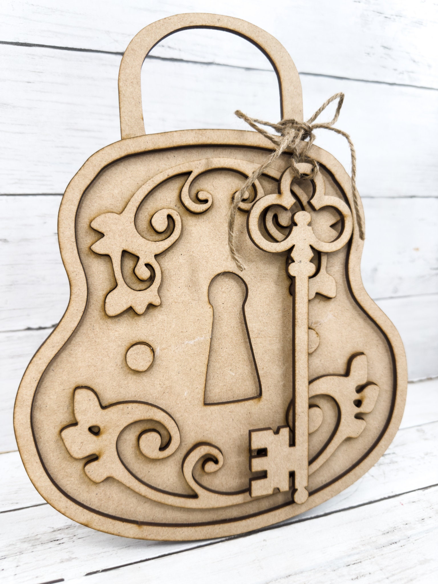 Antique Padlock and Key Sign DIY Kit | Vintage Home Decor Craft ...