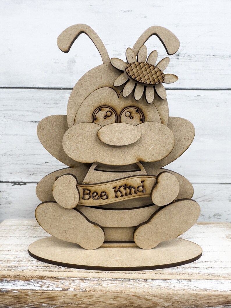 Cute Little Bee Kind Sitter DIY Kit | Wooden Summer Decor | Decorative ...