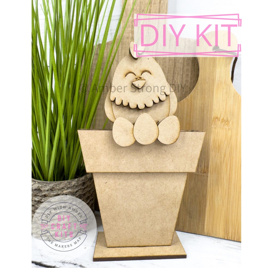 Chicken With Eggs Hugger DIY Craft Kit | Chicken Lover Gift | Whimsical ...