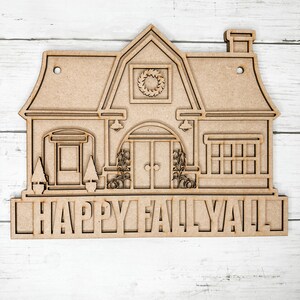 Happy Fall Y’all House Sign DIY Craft Kit | Autumn Decor | Farmhouse ...