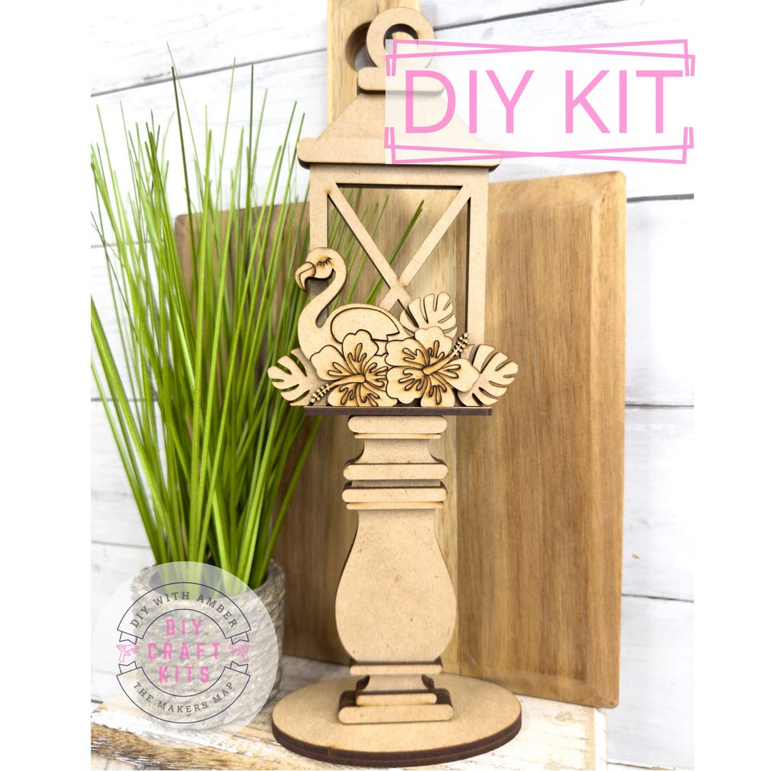 Flamingo Lantern Add on Insert DIY Craft Kit | Summer Shelf Sitter ...