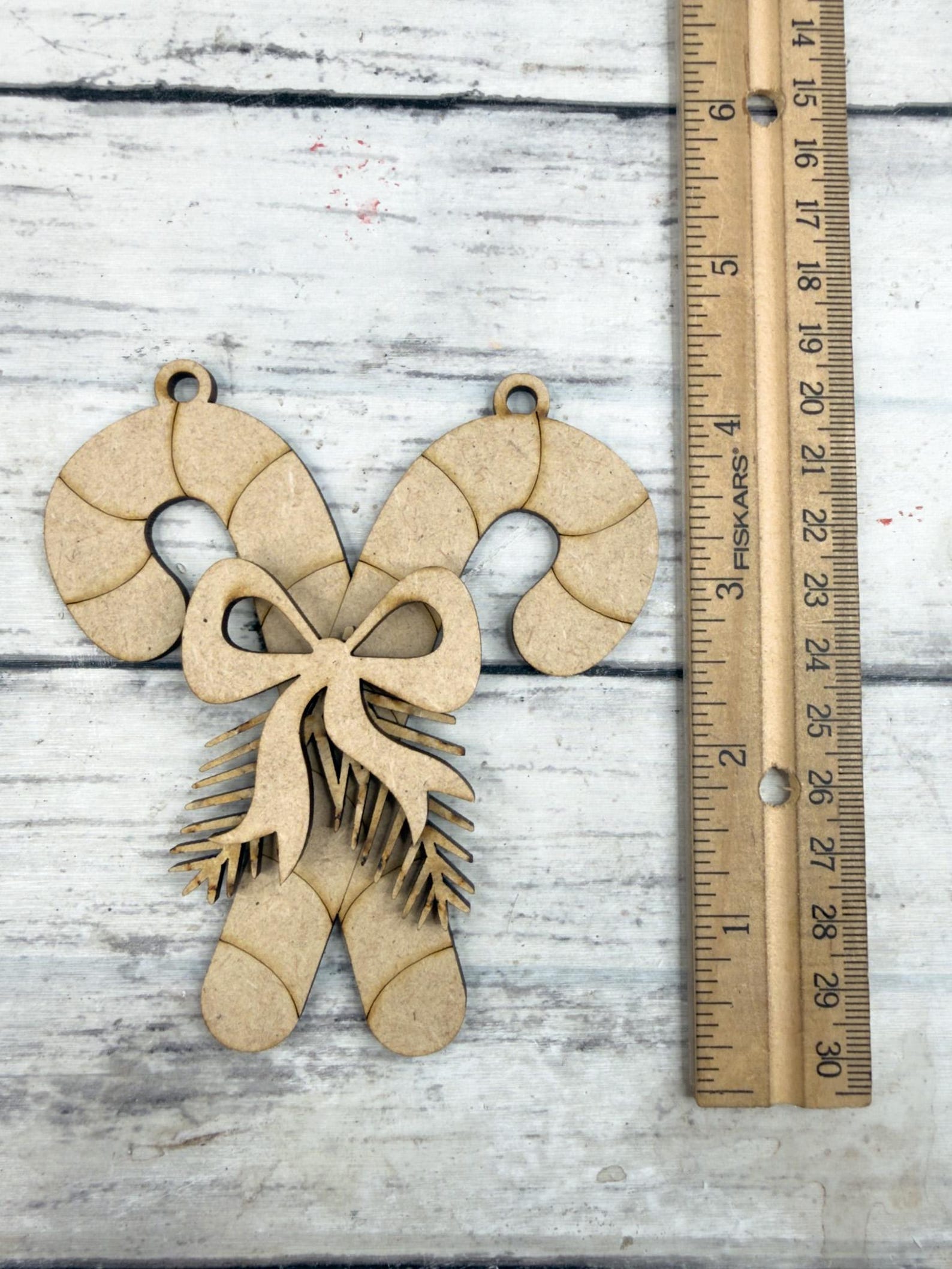 Cute Crossed Candy Canes Ornament DIY Kit | Paint Your Own Ornament ...
