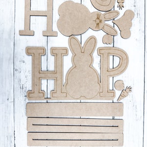 HOP Easter DIY Kit | Easter Bunny Whimsical Decor | Rabbit Spring Craft ...