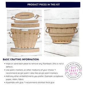 Bushel Basket Interchangeable Slot Base DIY Craft Kit | for Tab Inserts ...