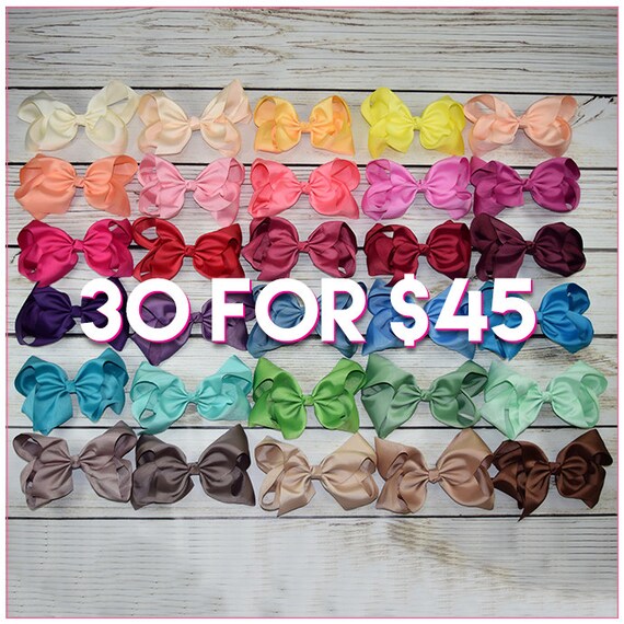 Hair Bows/8 inch bow /BEST SELLER/30 colorsSassy | Etsy