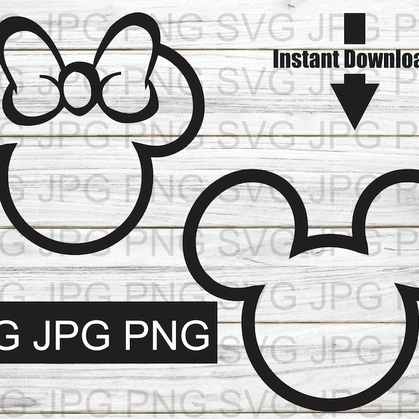 Mickey Ears Svg - Etsy