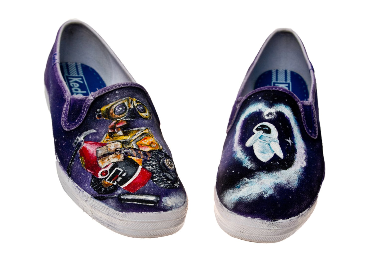 WALL-E and EVE Custom Painted Shoes - Etsy