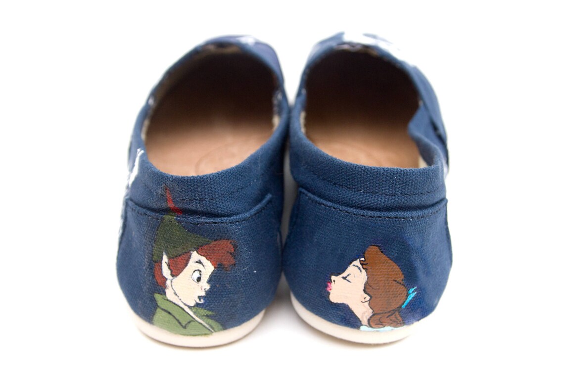 Custom Hand Painted Peter Pan Shoes - Etsy