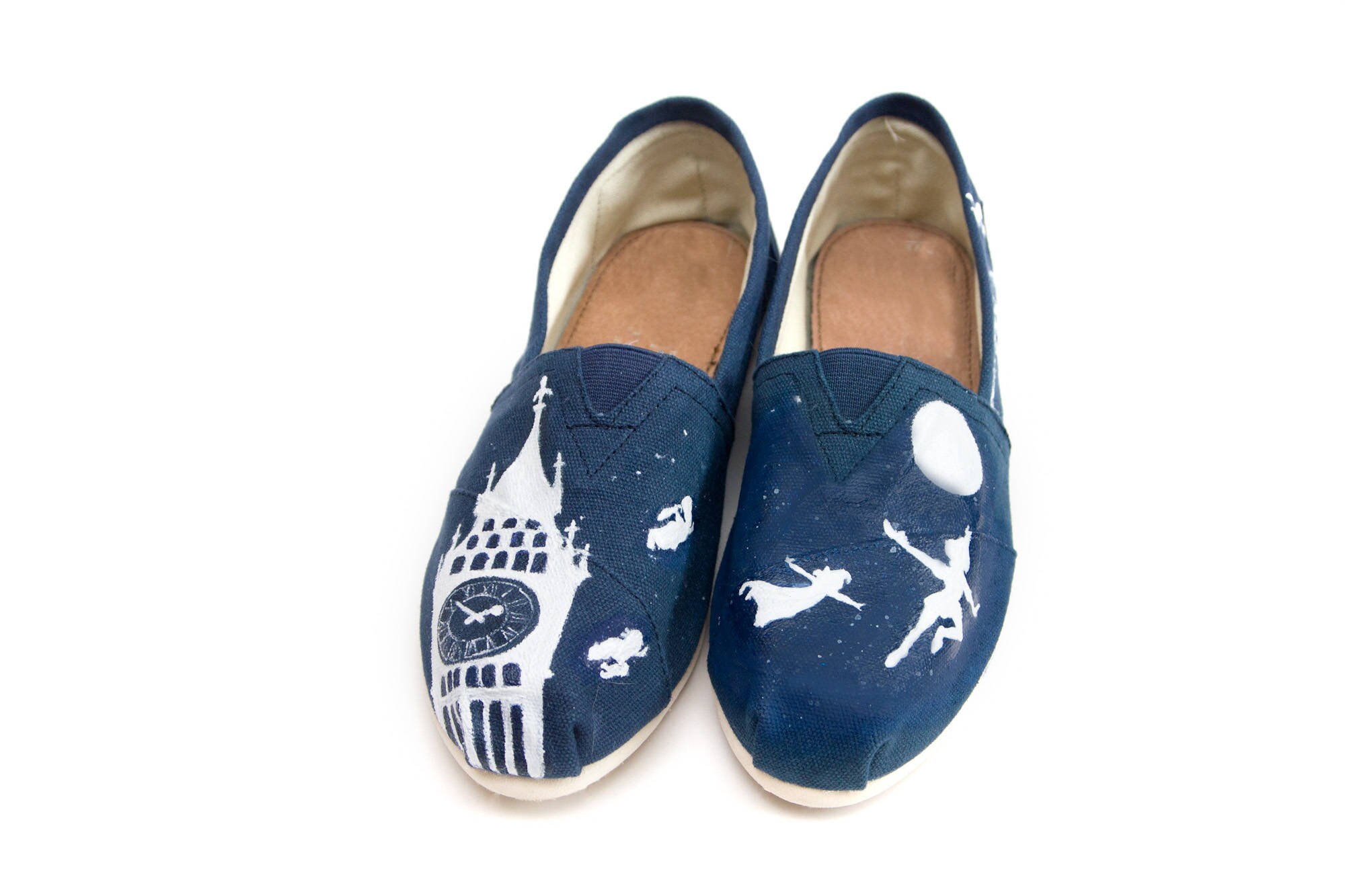 Custom Hand Painted Peter Pan Shoes - Etsy