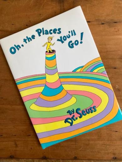 Oh the Places You'll Go Instruction Card for Teachers to Sign Book ...