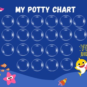 Potty Training Chart Baby Shark - Etsy