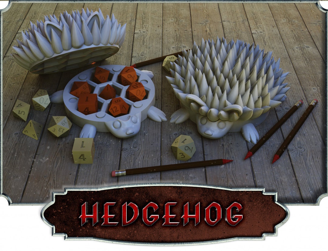 Hedgehog Themed Dice Case for Dnd and Tabletop RPG Board Games Die ...