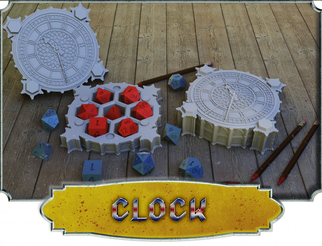 Clock Dice Case for Dnd and Tabletop RPG Board Games Die - Etsy