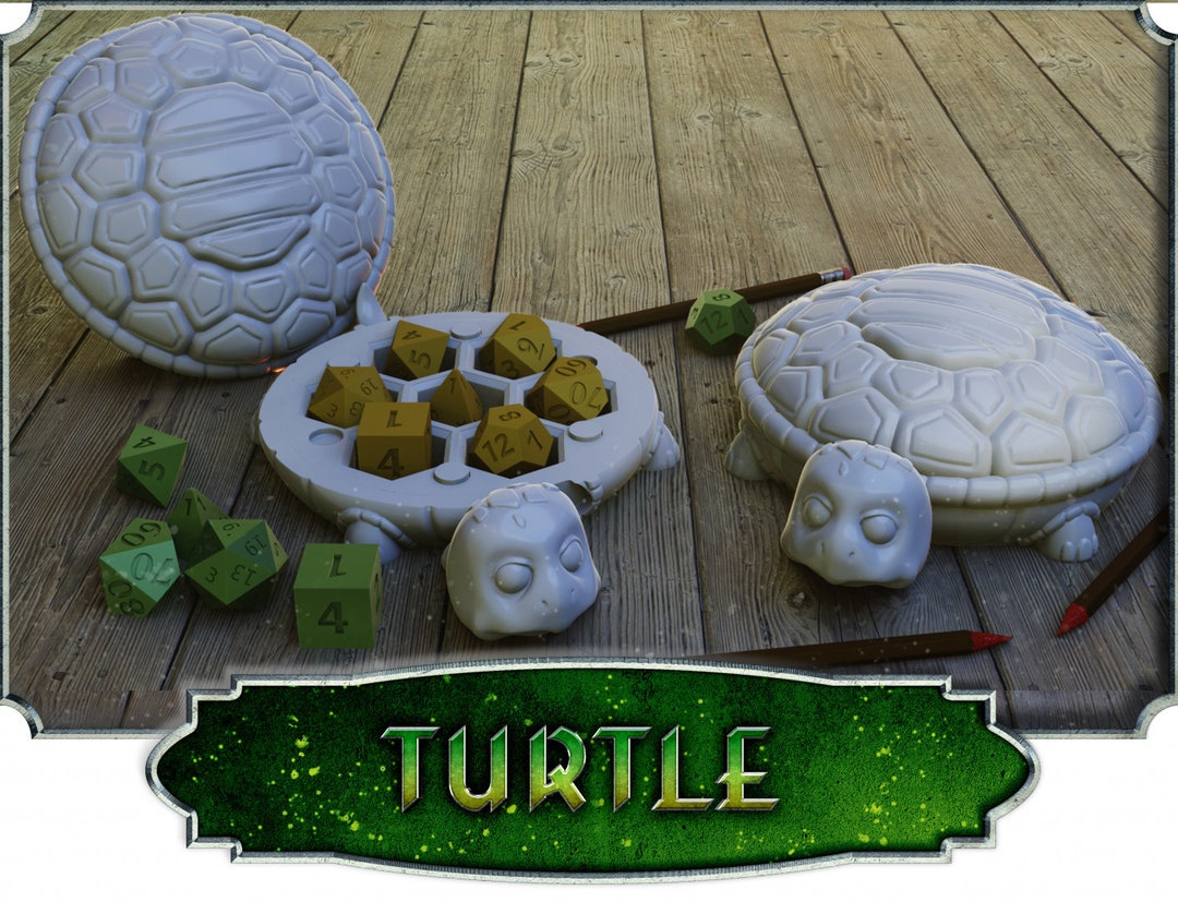 Turtle Dice Case for Dnd and Tabletop RPG Board Games Die Holder - Etsy