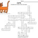Cats Crossword Puzzle Etsy