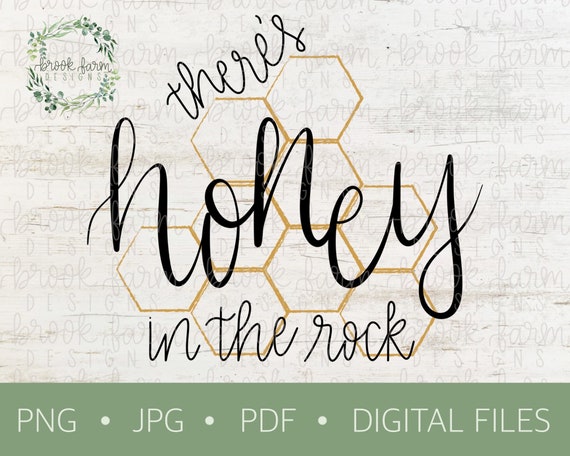 Digital Design Honey in the Rock Psalm 81:16 Bible Verse - Etsy