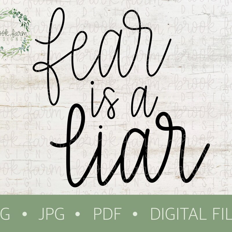 Fear is a Liar - Etsy