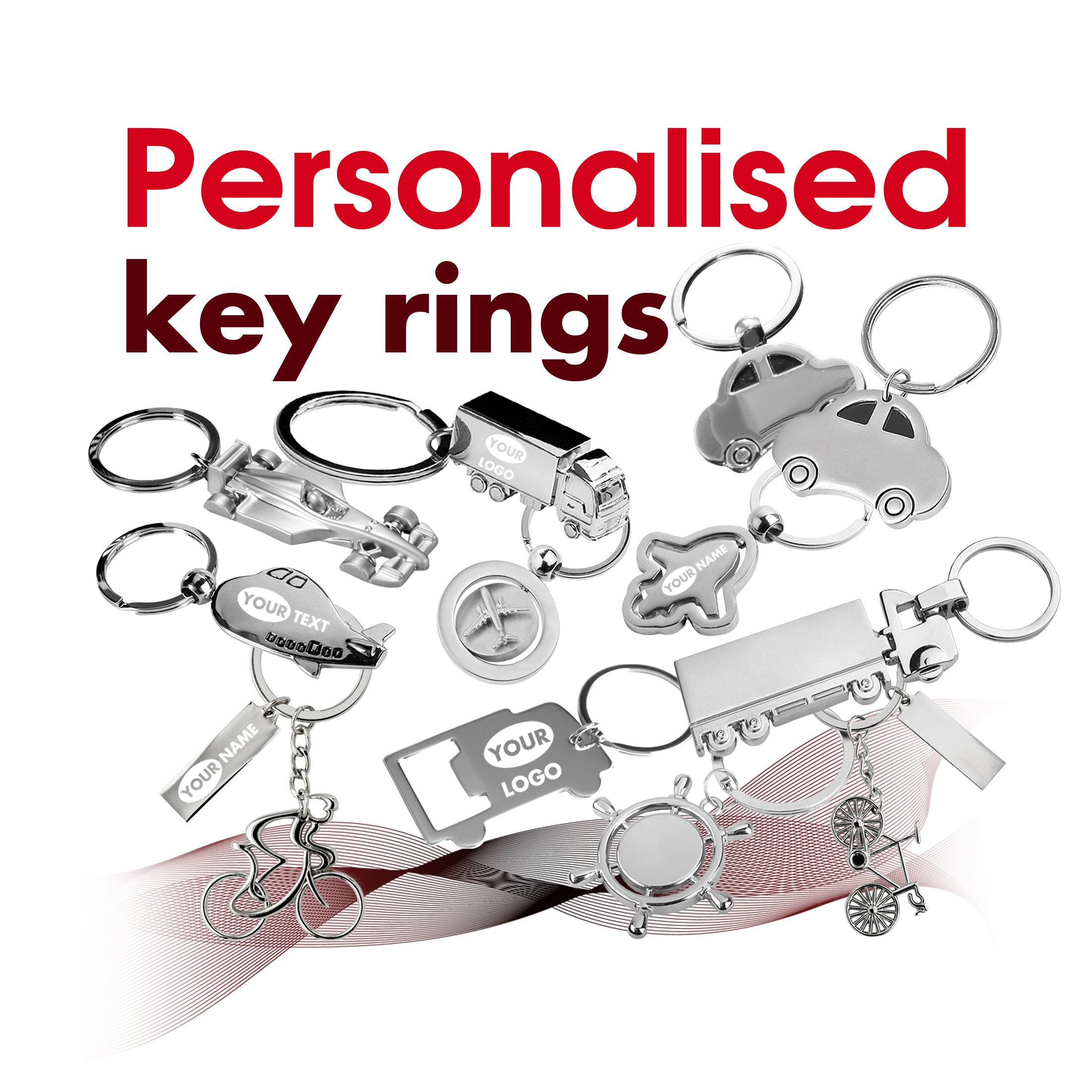 Personalised Keyring Engraved With Custom Text/logo Car | Etsy