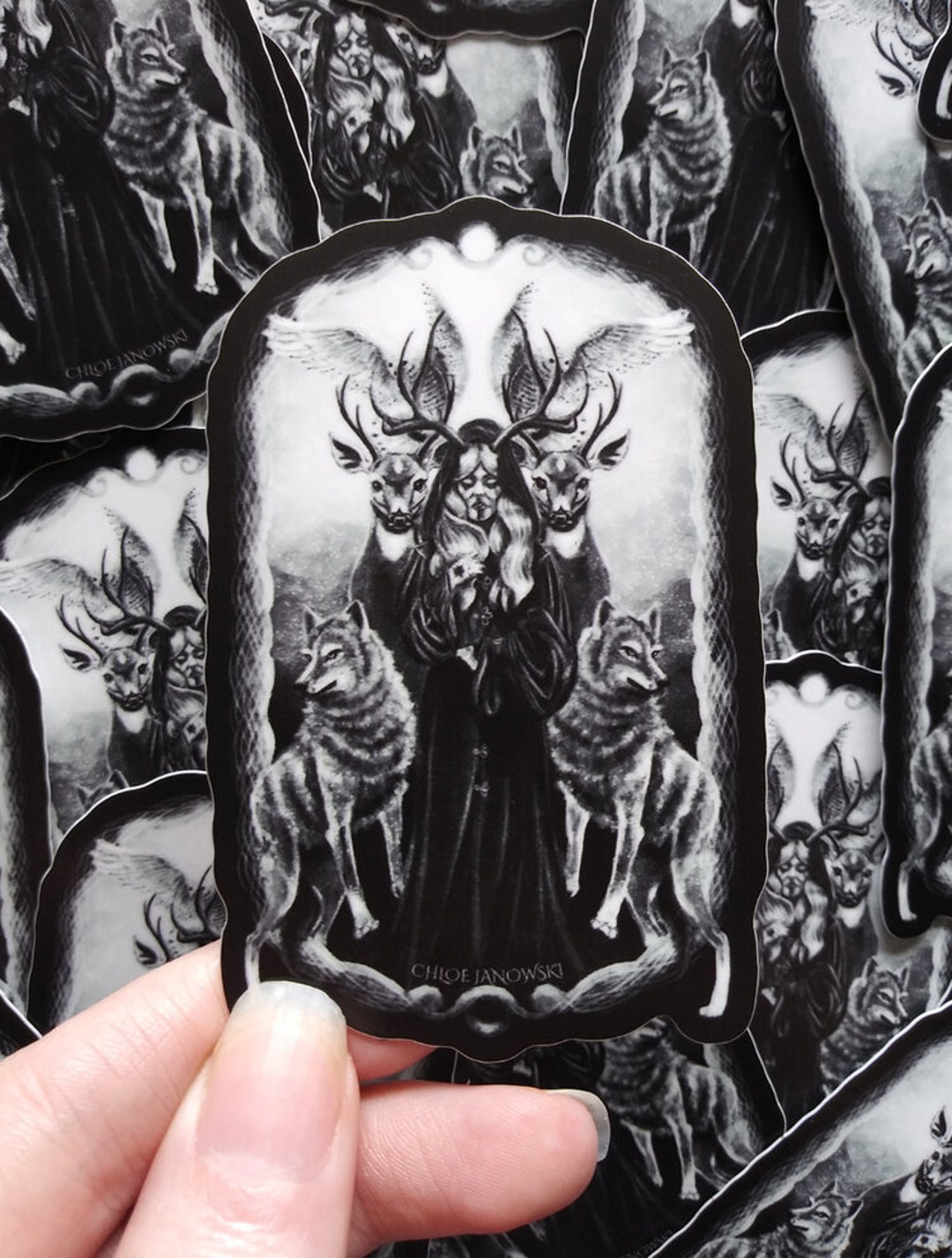 Wildlife Black and White Animals Vinyl Sticker - Etsy